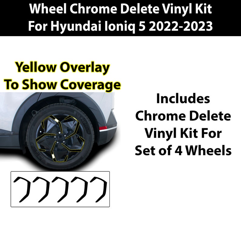 Hyundai Ioniq 5 Wheel Rim Blackout Vinyl Trim Decal (2022-2026) - Etsy