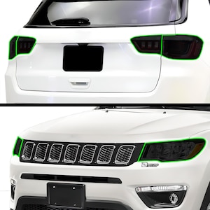 Fits Jeep Compass Head Tail Light Precut Smoked Vinyl Tint Kit Film Overlay PPF Cover Headlight Taillight Etsy