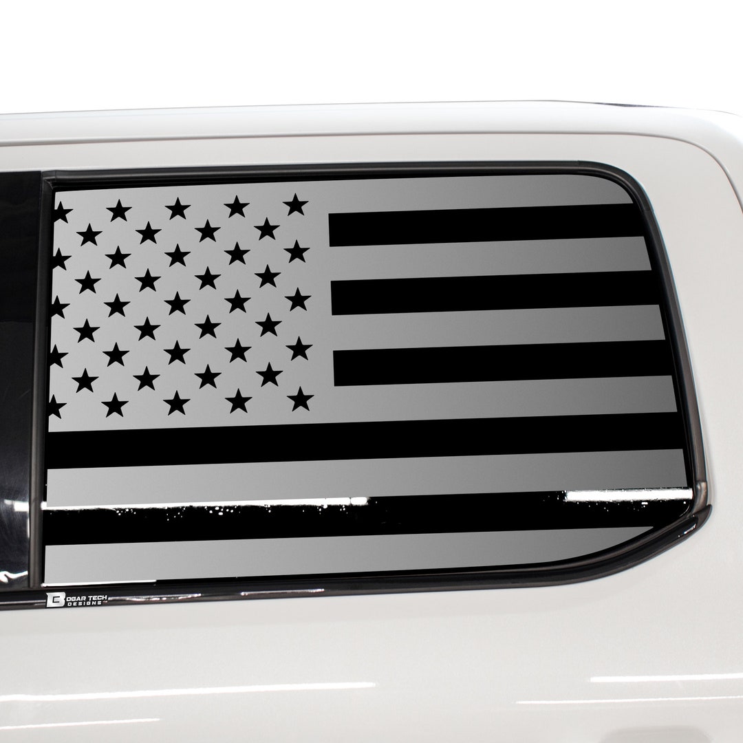 Ford F-150 American Flag Rear Window Decal – Distressed Vinyl Stickers ...