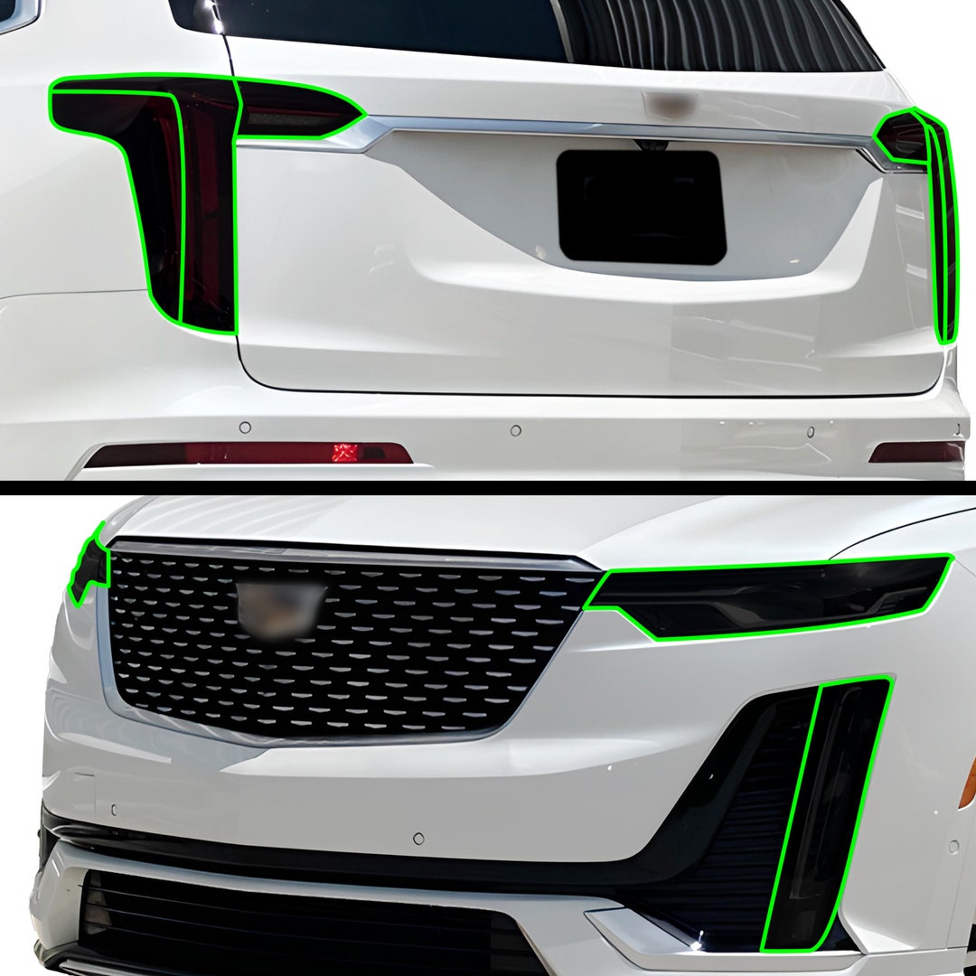 Fits Cadillac XT6 2020 2024 Head Tail Light Precut Smoked Vinyl Tint ...