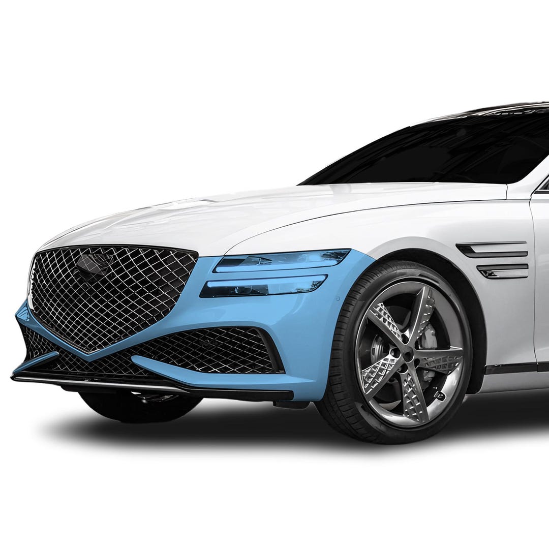 Fits Genesis G80 2021+ Pre Cut Hood Fenders and Front Bumper Premium Paint Protection Film Clear ...