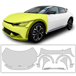 Fits Kia EV6 Wind Pre Cut Paint Protection Film Clear Bra DIY PPF Decal ...