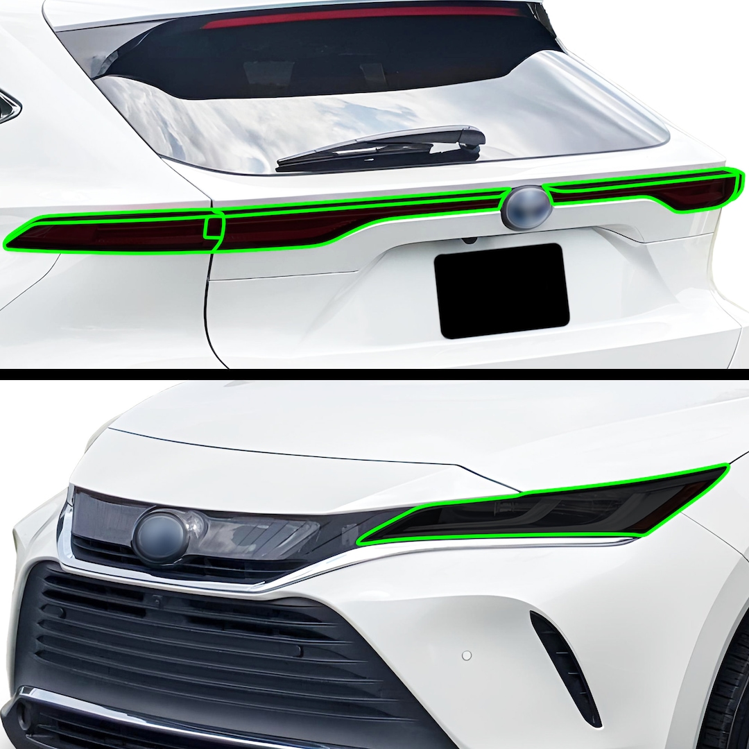 Fits Toyota Venza 2021 - 2024 Head Tail Light Precut Smoked Vinyl Film ...