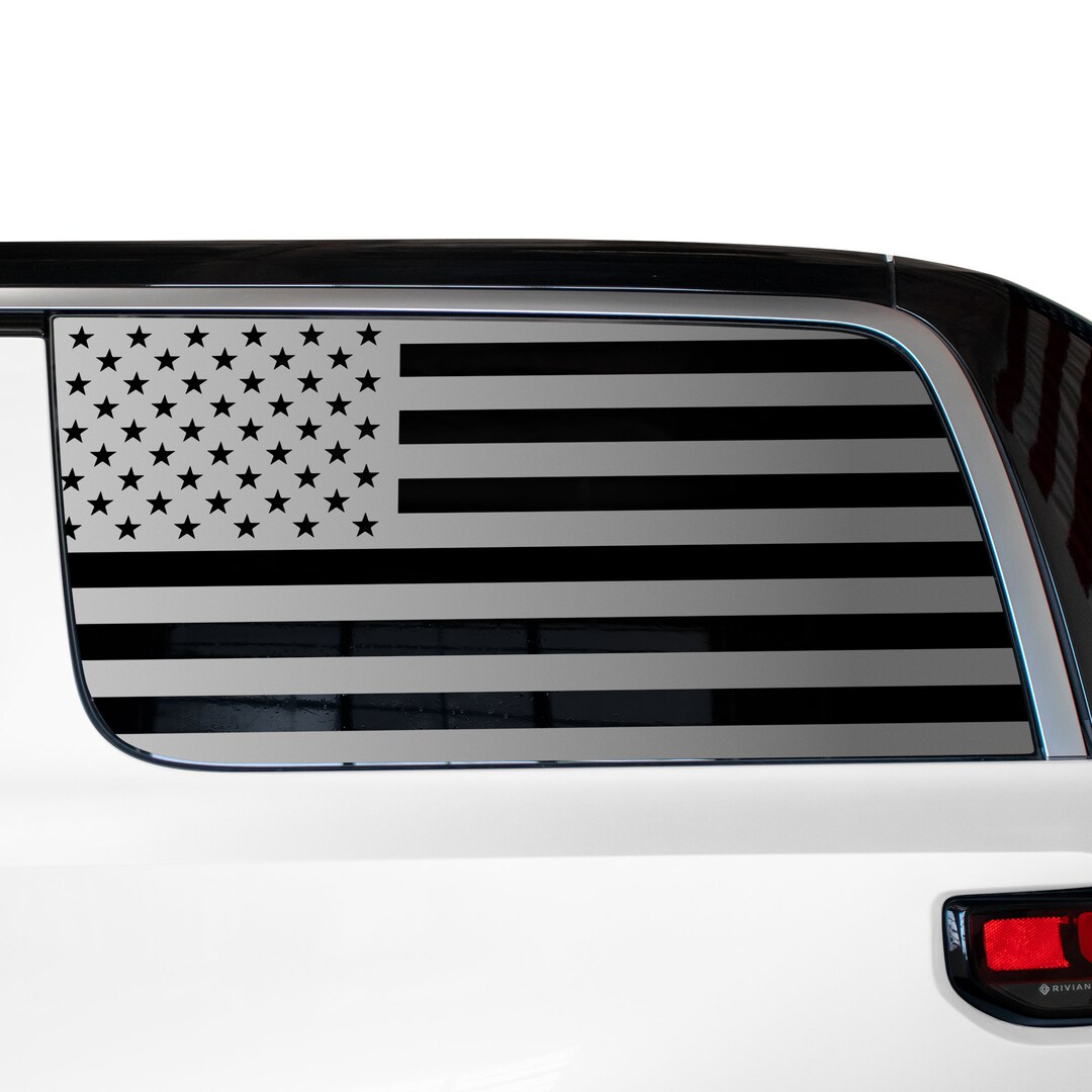 Fits Rivian R1S 2022-2024 Quarter Window American Flag Vinyl Decal ...