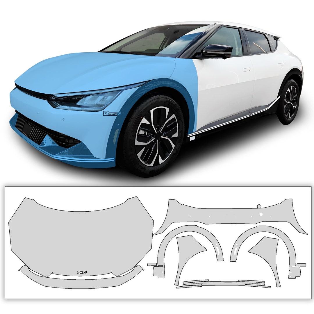 Fits Kia EV6 Wind Premium Pre Cut Paint Protection Film Clear Bra DIY ...
