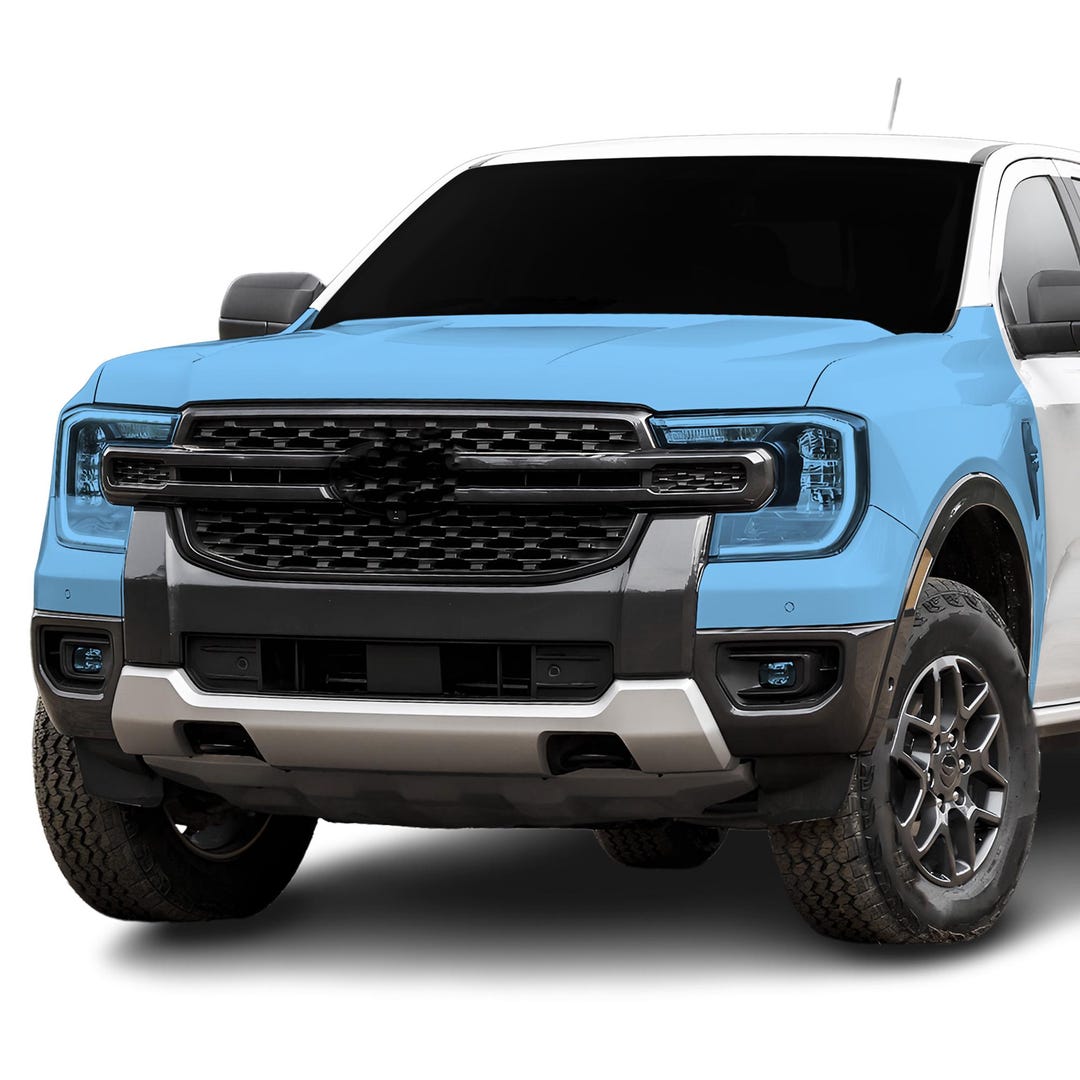 Fits Ford Ranger 2024+ Pre Cut Hood Fenders and Front Bumper Premium ...