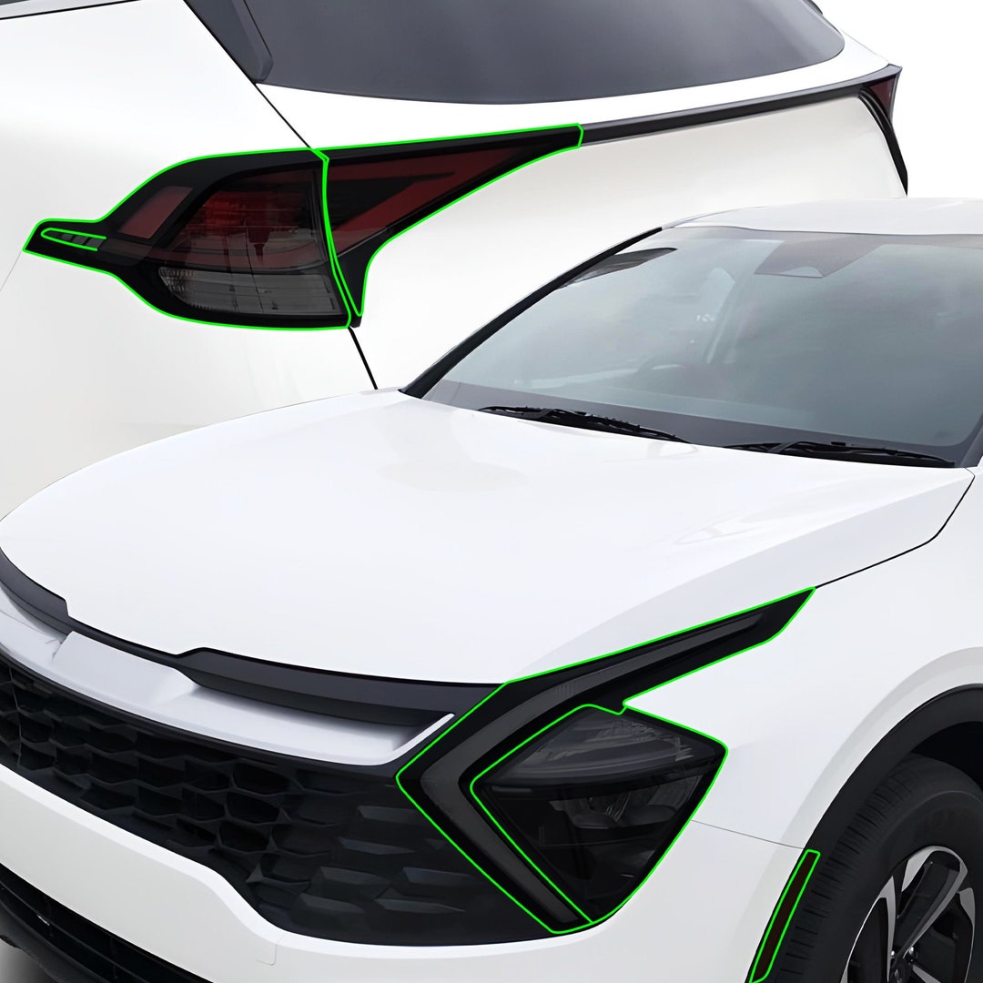 Fits Kia Sportage 2023 Head Tail Light Precut Smoked Vinyl Tint Kit Fits Kia Sportage 2023 Head Tail Light Precut Smoked Vinyl Tint Kit