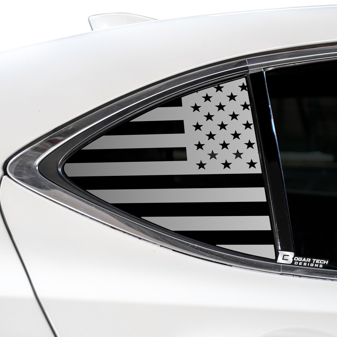 Fits Acura TLX 2015 - 2020 Quarter Window American Flag Vinyl Decal ...