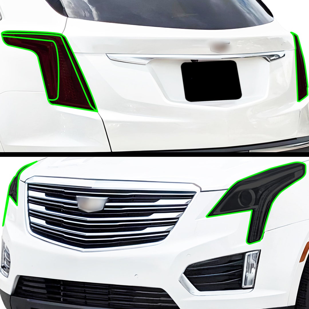 Fits Cadillac XT5 2017 - 2024 Head Tail Light Precut Smoked Vinyl Tint ...