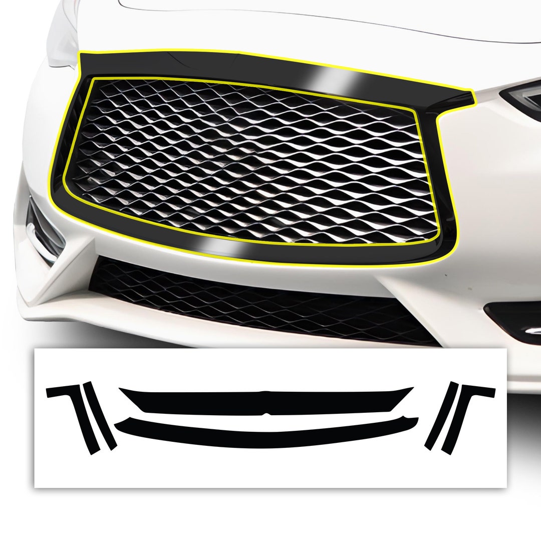 Infiniti Q60 Front Grille Chrome Delete Kit (2017-2022) - Etsy