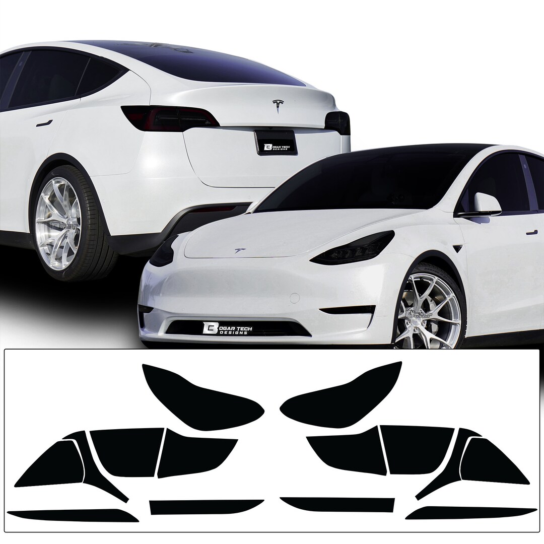 Tesla Model Y (2020-2025) Dark Smoke Headlight, Tail Light Tint Kit - Etsy