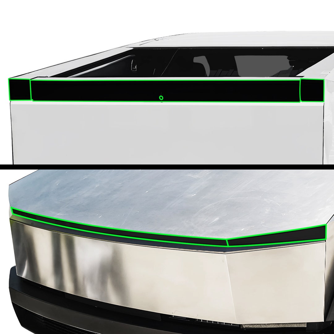 Fits Tesla Cybertruck Head Tail Light Precut Smoked Vinyl Tint Kit Film ...