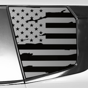 Mitsubishi Outlander American Flag Quarter Window Vinyl Decal (2023 ...