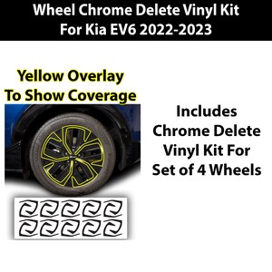 Kia EV6 Wheel Chrome Delete Kit: Blackout Vinyl Decal (2022-2024) - Etsy