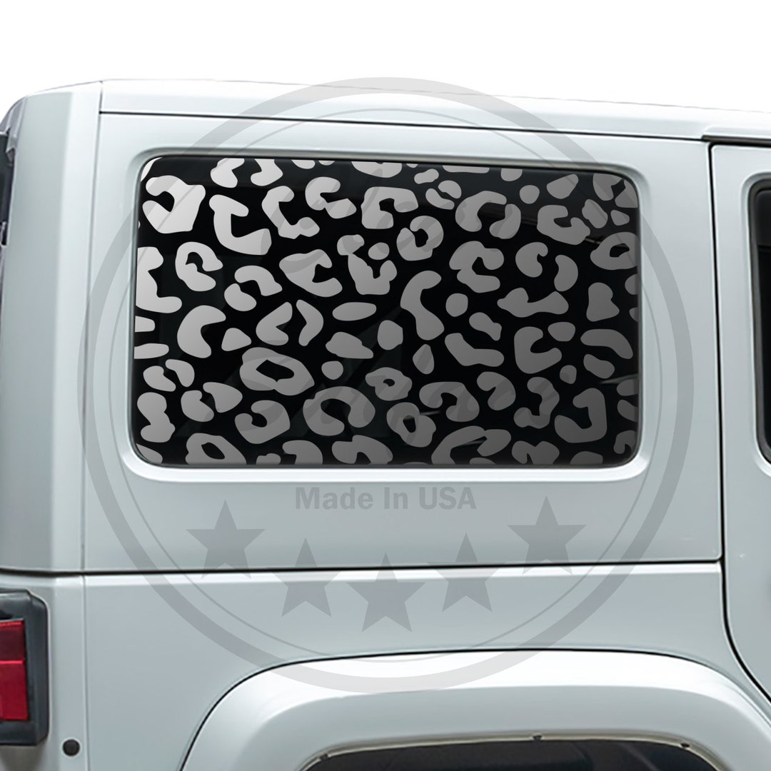 Leopard Print Rear Window Decal: Jeep Wrangler JKU 2011-2018 - Etsy