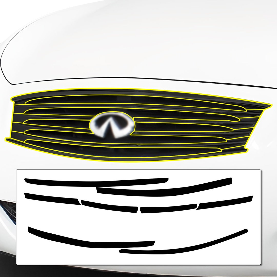 Fits Infiniti G37 2008-2013 Front Grille Rear Vinyl Chrome Delete Trim ...