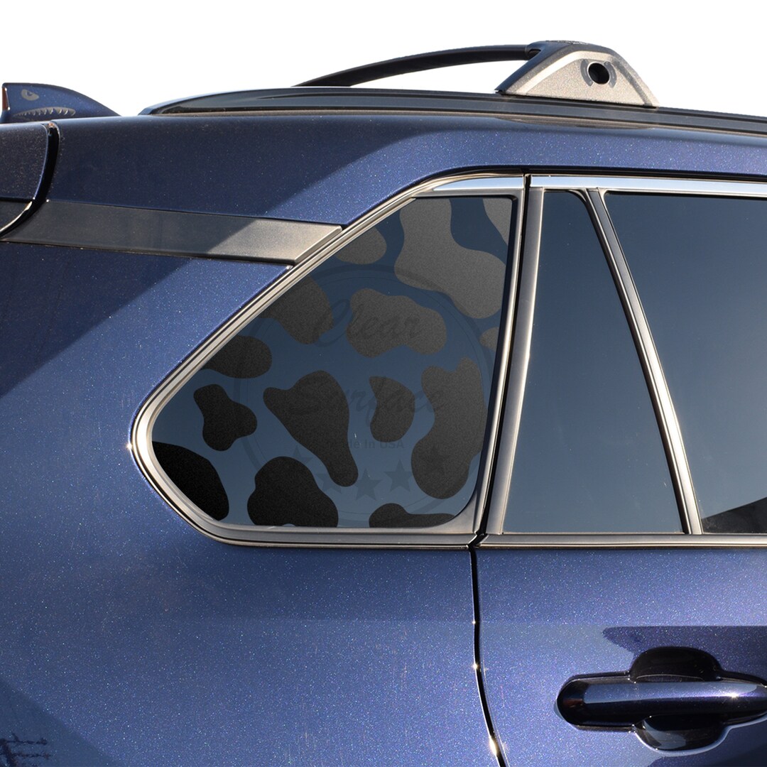 Cow Print Decal Stickers: Toyota Rav4 (2019-2025) Rear Window & Fuel ...