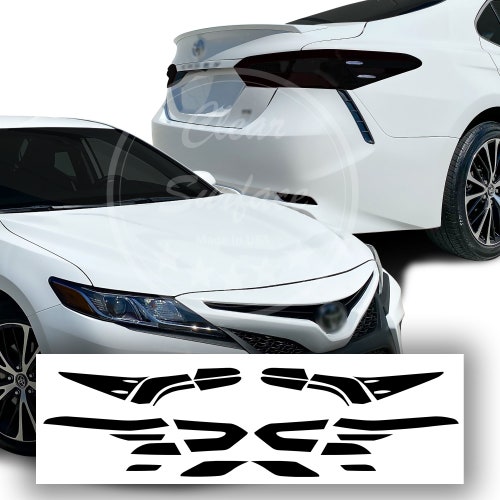 Camry Emblem Smoke Pre-Cut Tint Overlay For 2018-2023 Toyota Camry ...