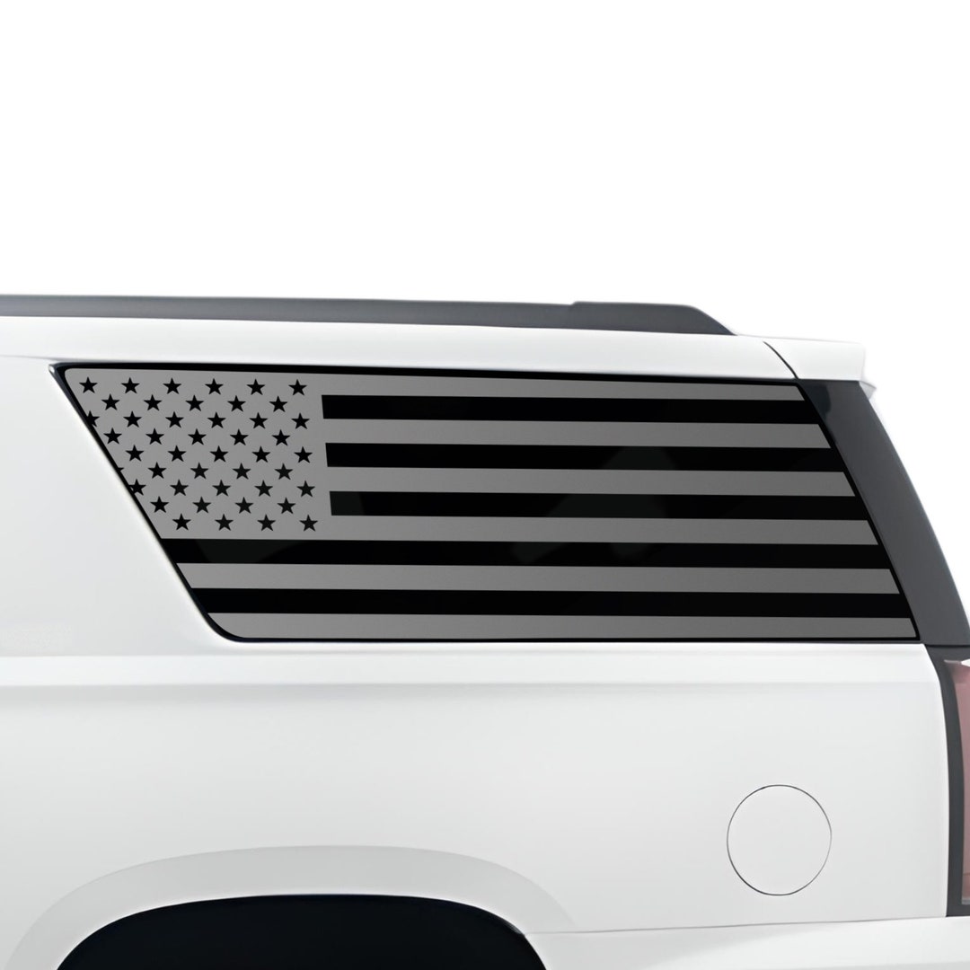 GMC Yukon XL Quarter Window American Flag Distressed Vinyl Decal (2015 ...