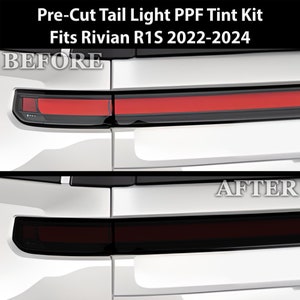 Fits Rivian R1S 2022-2024 Head Tail Light Precut Smoked Vinyl Tint Kit ...
