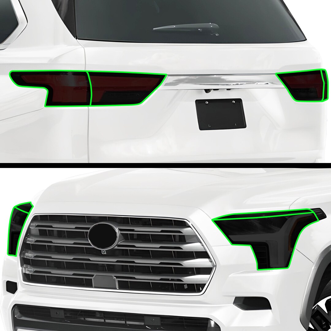 Fits Toyota Sequoia 2023 2024 Head Tail Light Precut Smoked Vinyl Tint ...