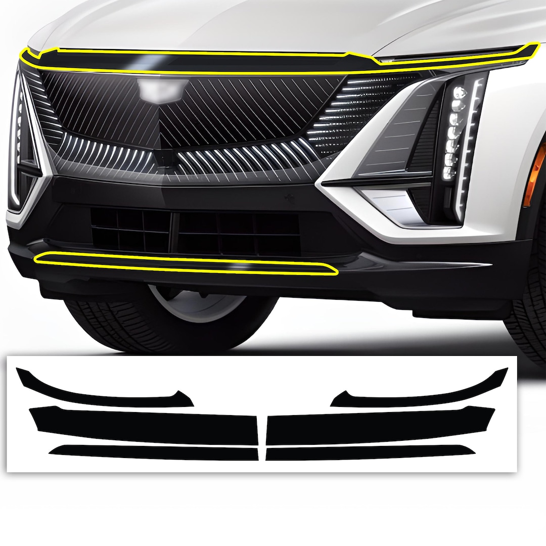 Fits Cadillac Lyriq 2023 2024 Front Grille Side Rear Vinyl Chrome ...