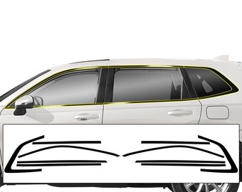 Fits Chevy Blazer 2023 2024 Front Grille Vinyl Chrome Delete Trim ...