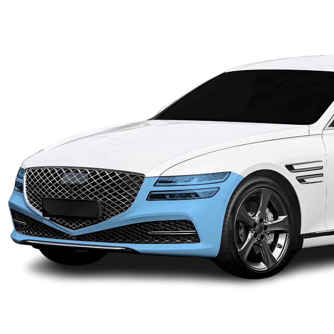 Fits Genesis G80 2021+ Pre Cut Hood Fenders and Front Bumper Premium Paint Protection Film Clear ...