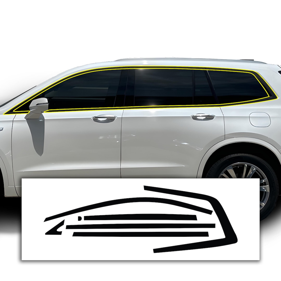 Fits Cadillac XT6 2020 - 2024 Front Grille Side Rear Vinyl Chrome ...