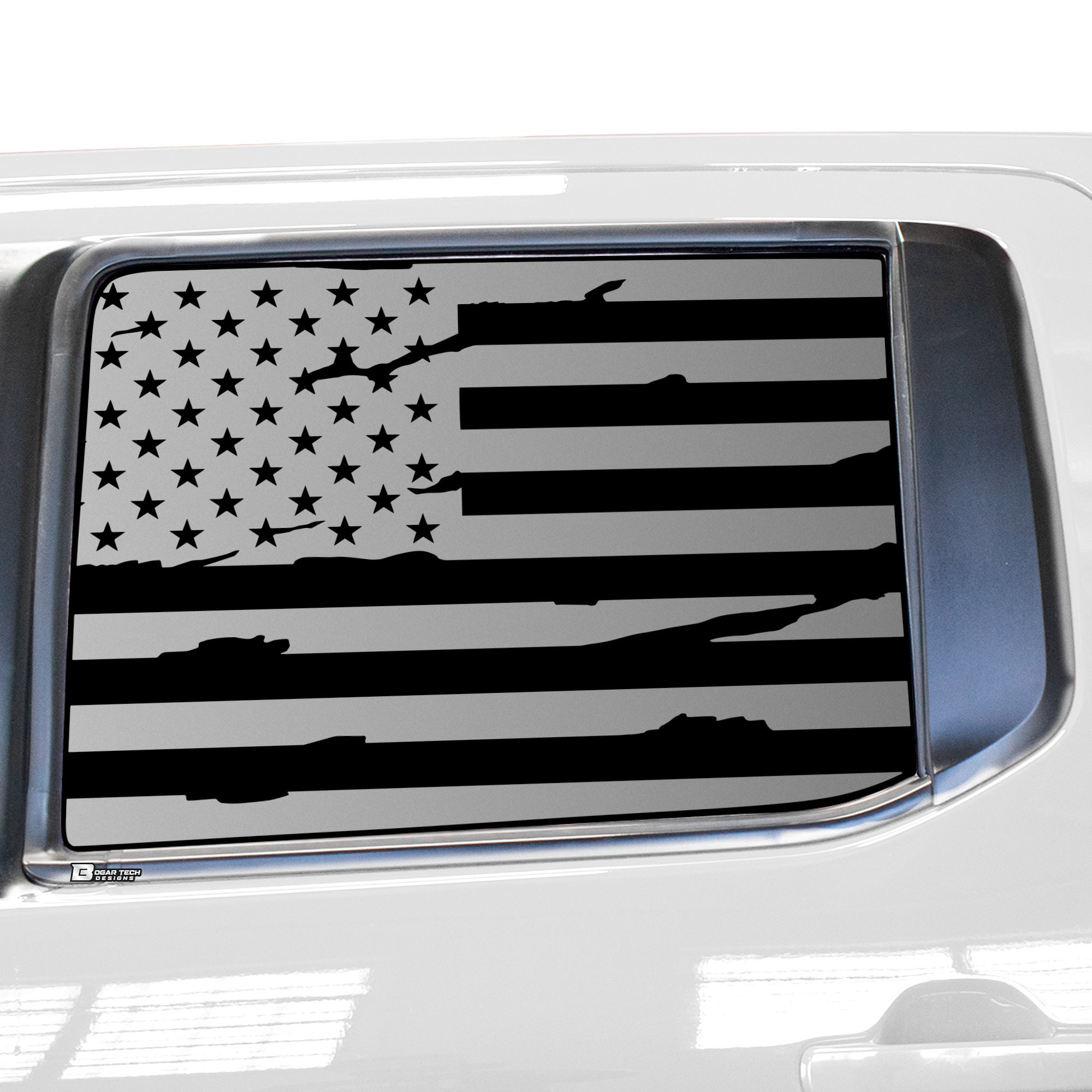 Nissan Frontier Crew Cab American Flag Distressed Vinyl Decal (2022 ...