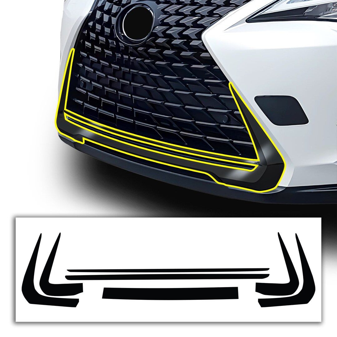 Fits Lexus UX 2019 - 2024 Front Grille Side Window Vinyl Chrome Delete ...