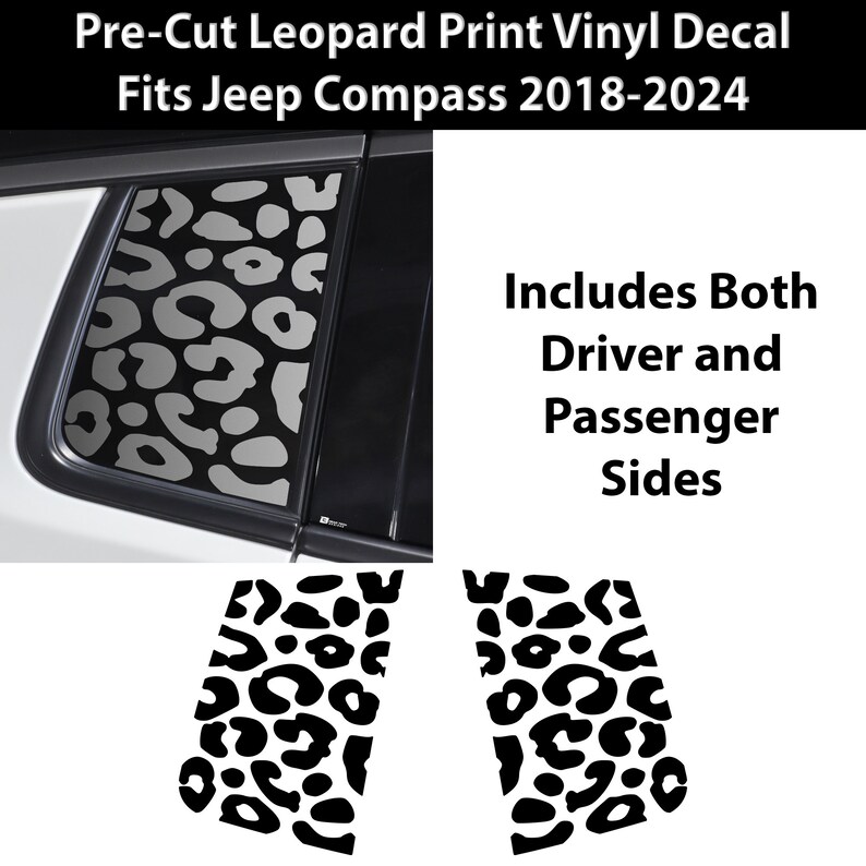 Jeep Compass Animal Print Vinyl Decal: 2018-2026 Quarter Window ...