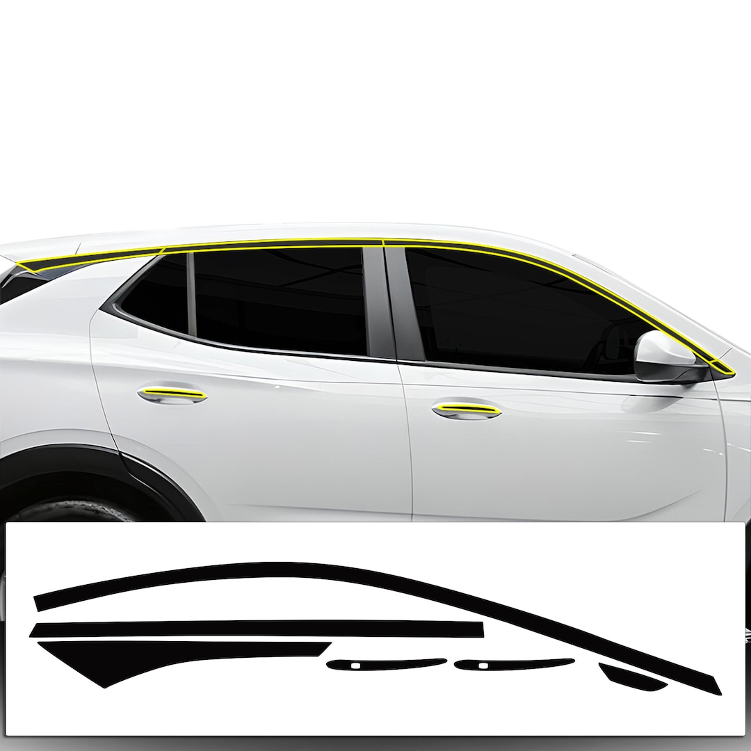 Fits Buick Encore GX 2020-2024 Front Grille Side Rim Vinyl Chrome ...