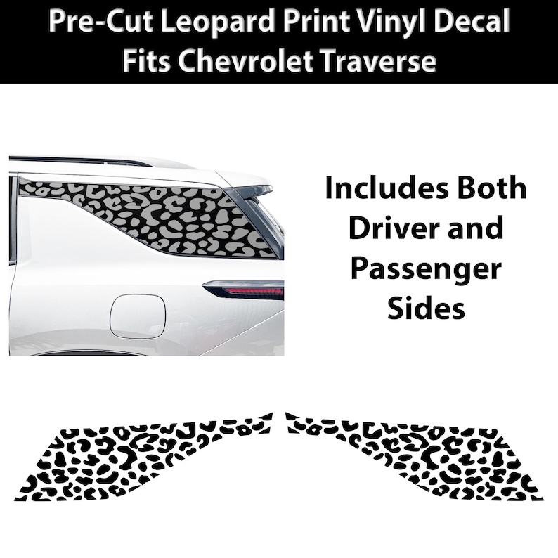 Leopard Cheetah Cow Print Vinyl Decal Stickers - Chevrolet Traverse ...