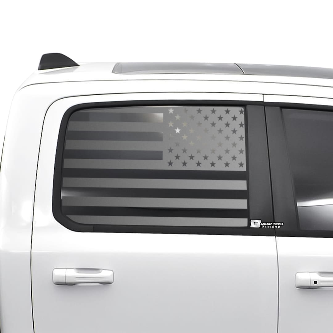 Dodge Ram American Flag Rear Window Decal – Distressed Vinyl (2019-2026 ...