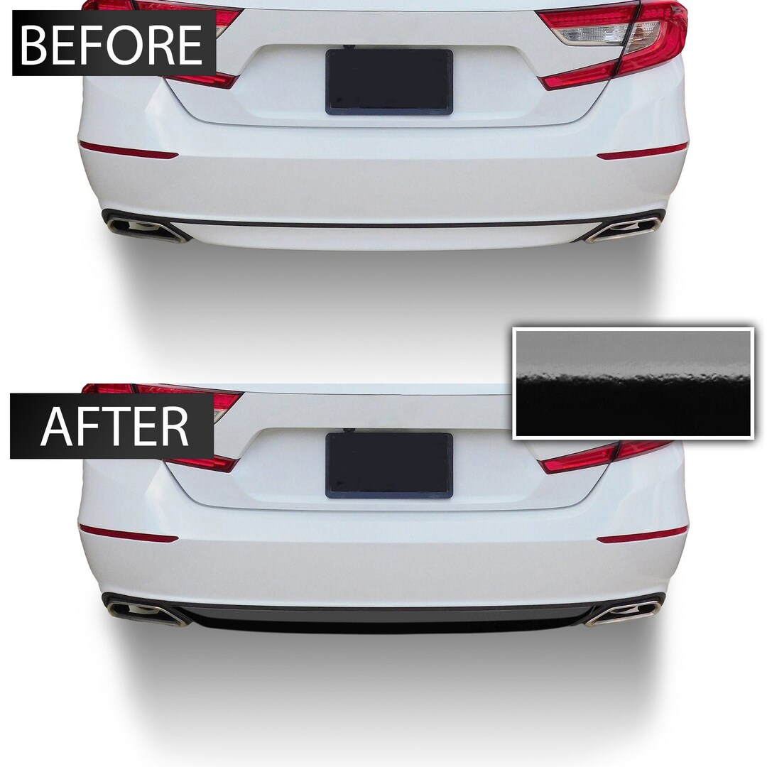 Rear Bumper Diffuser Blackout Vinyl Overlay Kit Fit Honda Accord Sedan ...