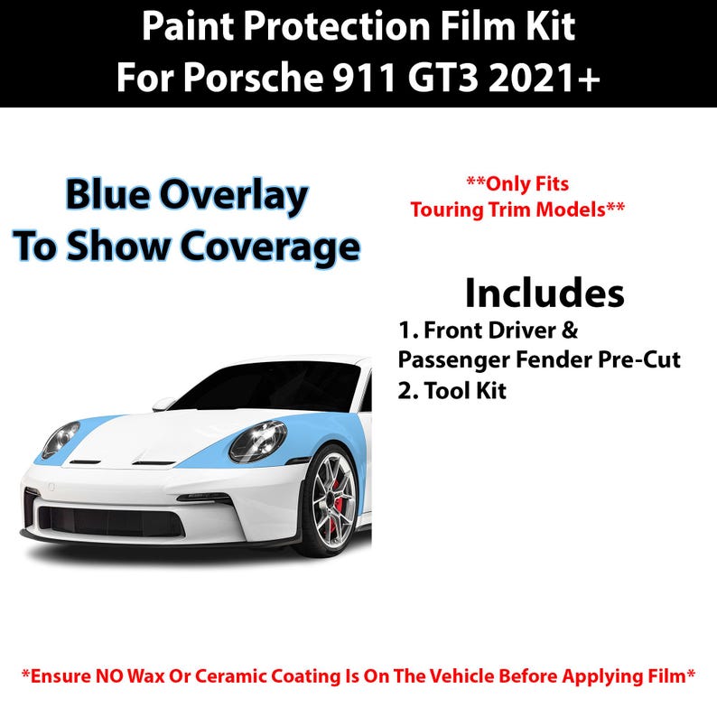 Porsche 911 GT3 Touring (2021+) Paint Protection Film Kit - Etsy