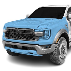 Fits Ford Ranger 2024 Pre Cut Hood Fenders and Front Bumper Premium ...