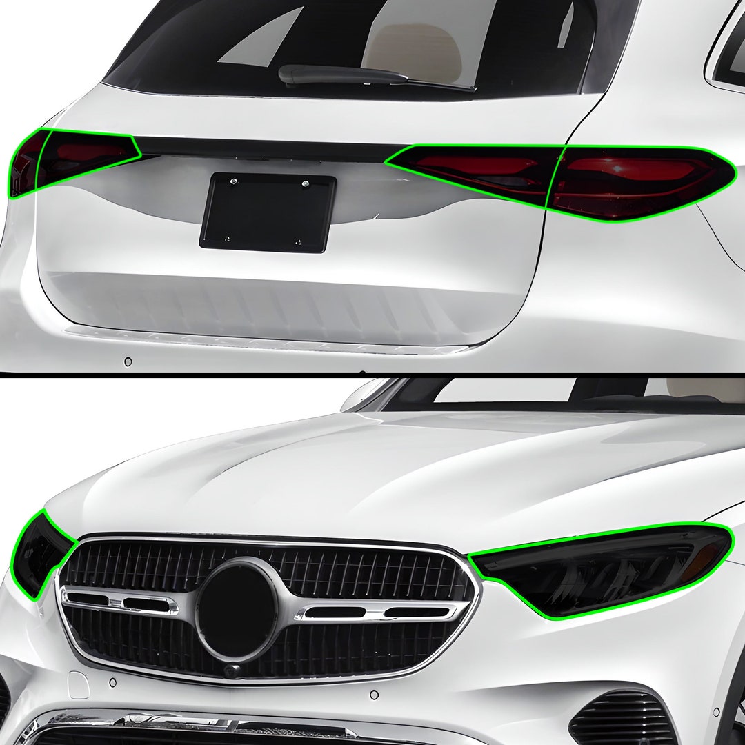 Mercedes Benz GLC Smoked Head & Tail Light Tint Kit (2023-2024) - Etsy