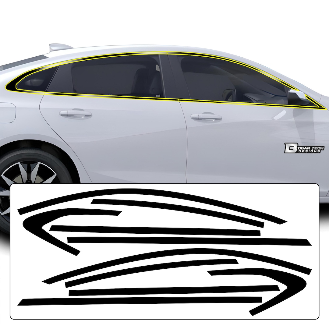 Fits Chevy Malibu 2019 - 2025 Side Window Rear Front Bumper Vinyl ...