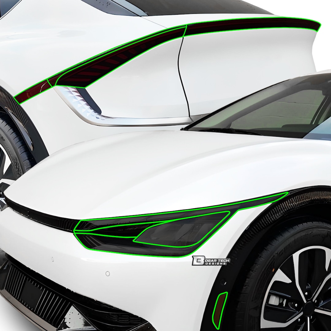 Fits 2022 2023 2024 Kia EV6 Head Tail Light Precut Smoked Vinyl Tint ...