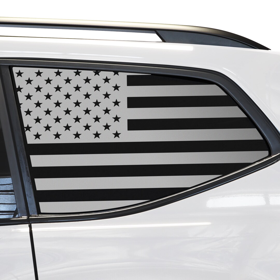 Fits Volkswagen Atlas 2018-2023 Quarter Window American Flag Vinyl ...
