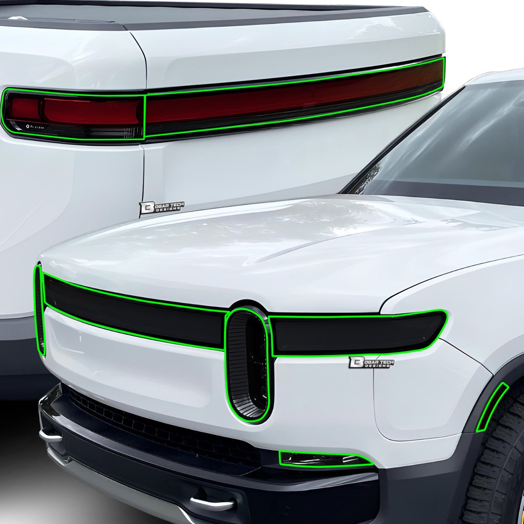 Fits Rivian R1T R1S Head Tail Light Headlight Taillight Precut Smoked ...