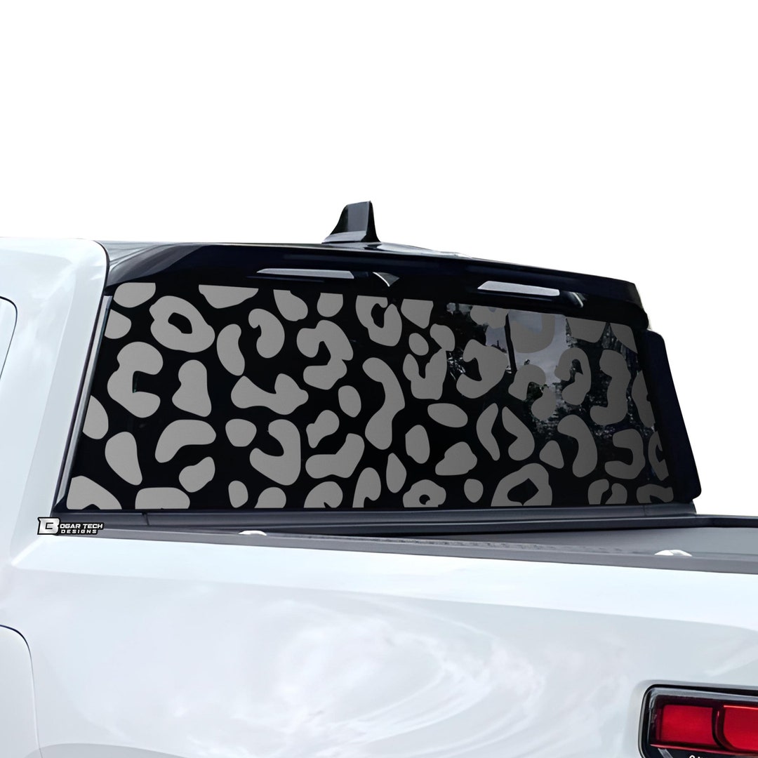 Fits Rivian R1T Rear Window Windshield Animal Leopard Cheetah Vinyl ...