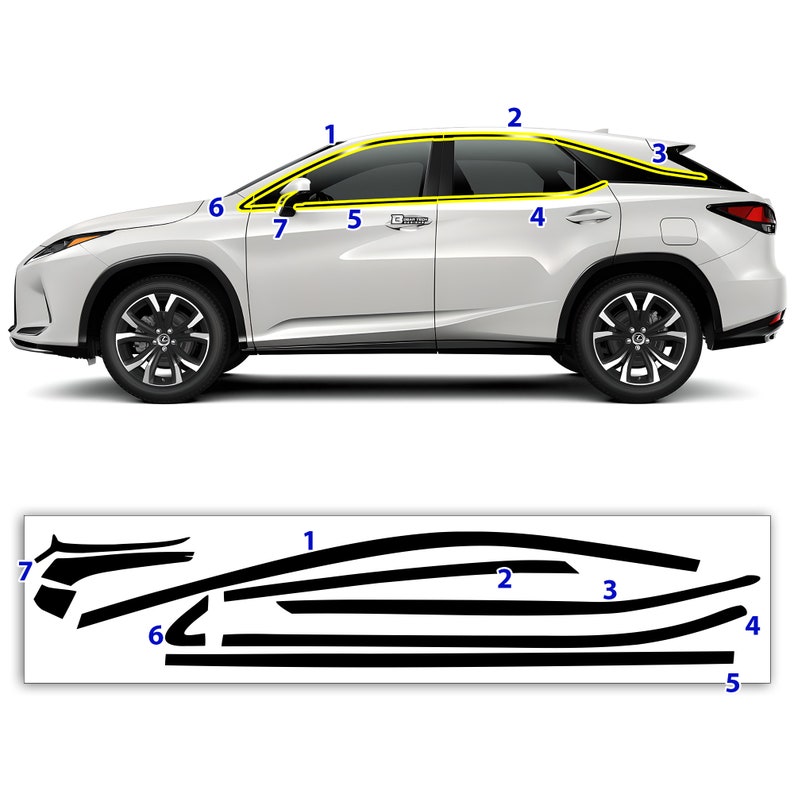 Lexus RX Chrome Delete Kit: Blackout Vinyl Overlay (2016-2022) - Etsy