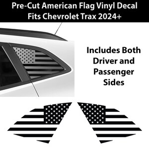 Fits Chevrolet Trax 2024-2026 Rear Quarter Window American Flag Vinyl ...