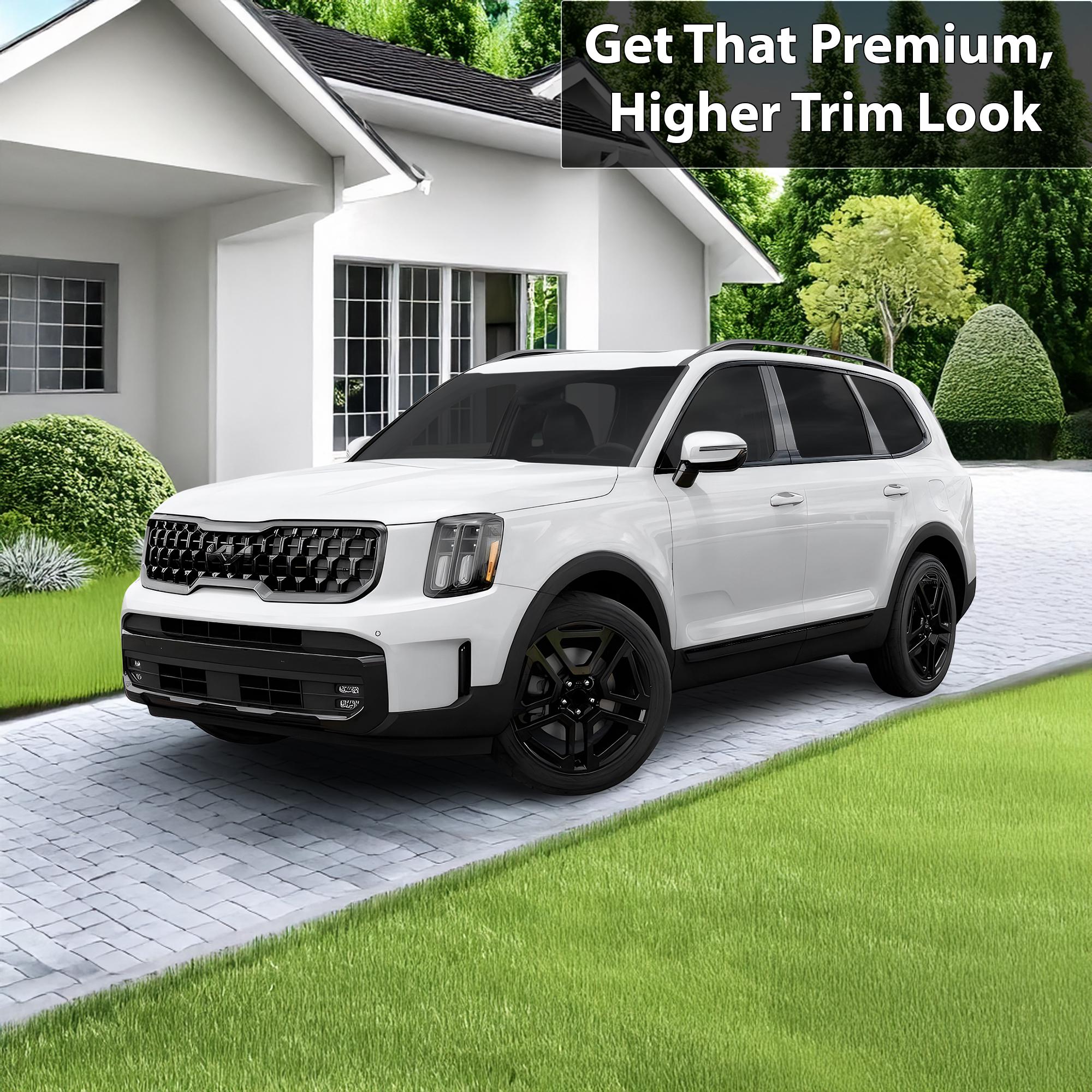 Kia Telluride Chrome Delete Kit: Grille & Window Blackout Vinyl (2020 ...