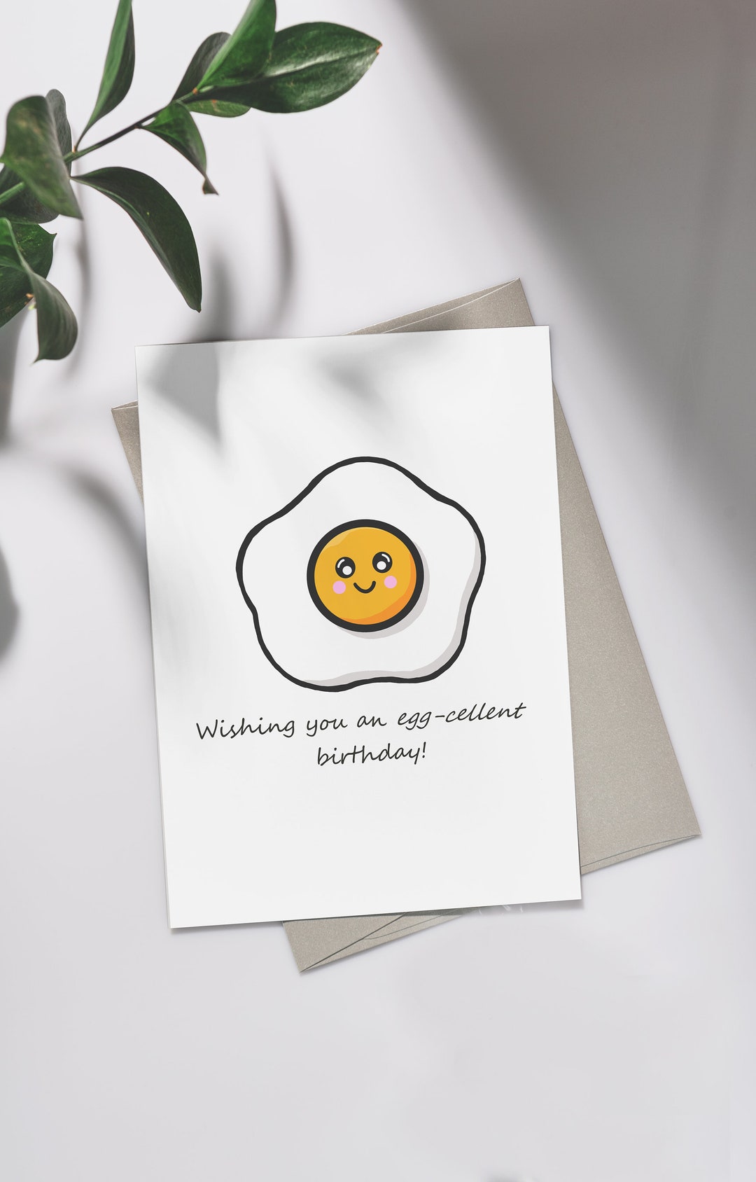 Egg-cellent Birthday Card| Cracking Birthday Pun| Food Pun Card| Food ...