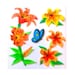TIGER LILIES FLOWERS Lily Fuzzy Sandylion Stickers - 1 Square Rare ...