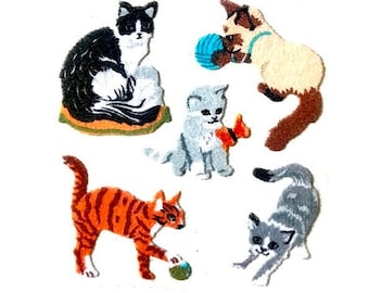 Sandylion Vintage Stickers Fuzzy Cats Cute - Etsy